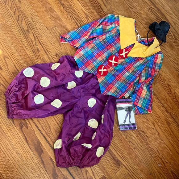 Costumes | Vintage Halloween Homemade Clown Costume | Poshmark
